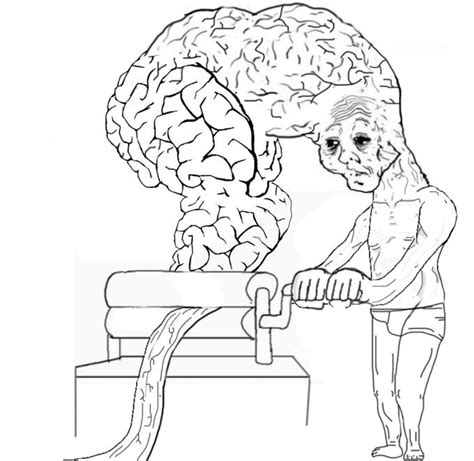 Big Brain Flattening Big Brain Wojak Know Your Meme