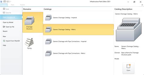Creating Drainage Structures With Infrastructure Parts Editor