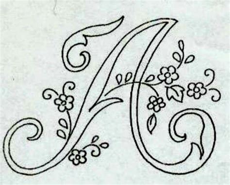 Hand Embroidery Flowers Embroidery Alphabet Embroidery Monogram