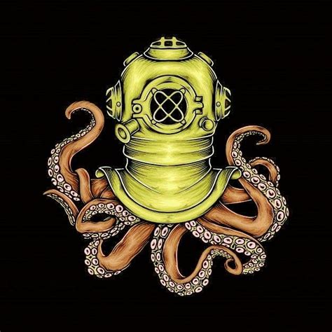 Pin By Joseph Michel On Octopus Art Vector Illustration Diving