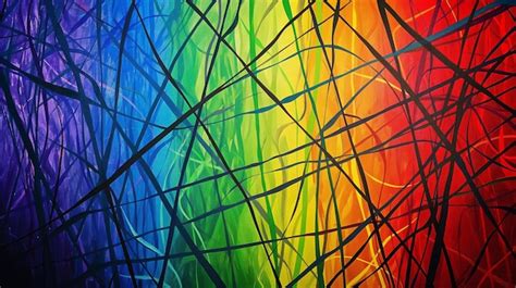 Premium Photo Abstract Lines And Shapes Intersect Each Other In A Different Color Of The