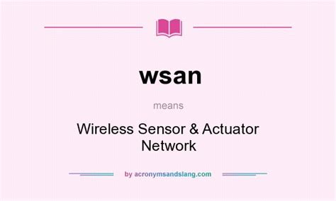 Wsan Wireless Sensor And Actuator Network In Undefined By