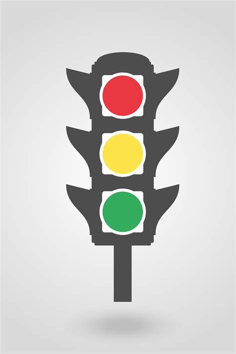 Icon Traffic Lights For Cars Vector Illustration 490466 Vector Art At