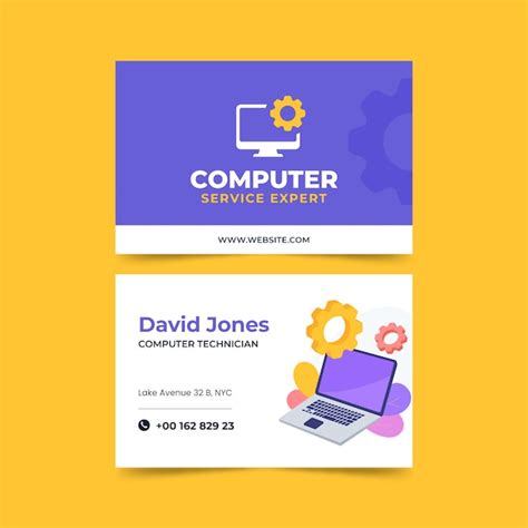 Computer Visiting Card Background Design
