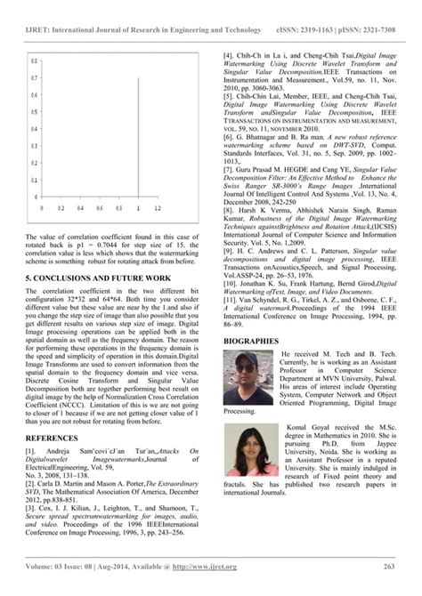 Normalization Cross Correlation Value Of PDF