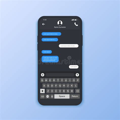 Chat Interface Sms Messages Speech Bubbles Short Message Service Bubbles Flat Interface