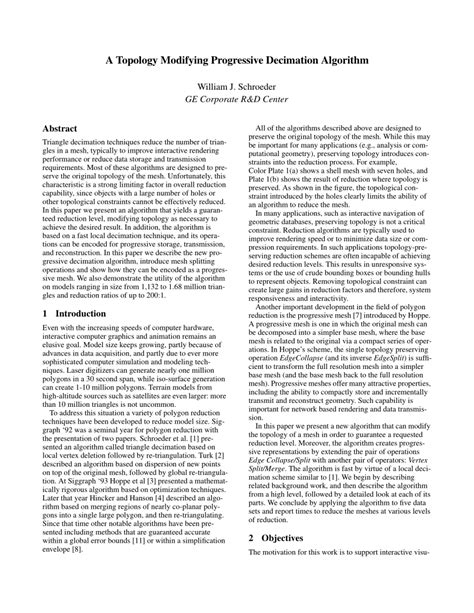 Pdf A Topology Modifying Progressive Decimation Algorithm