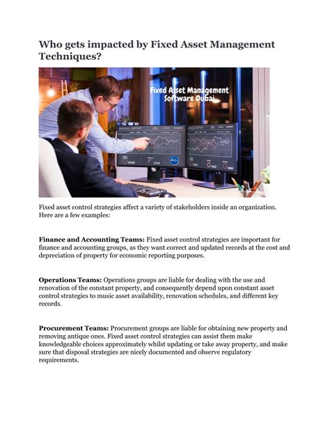 Ppt Who Gets Impacted By Fixed Asset Management Techniques Powerpoint