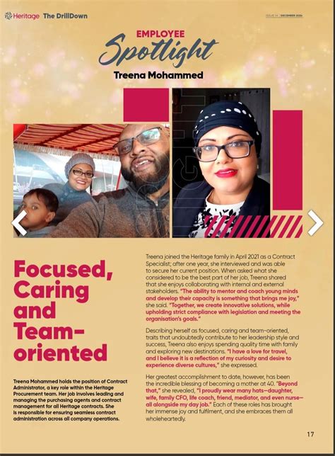Heritage Drilldown Magazine Feature Treena Nadia Mohammed Mcips Chartered