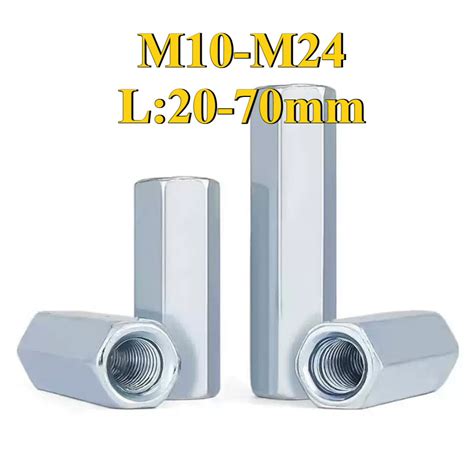 M10 M12 M14 M16 M18 M20 M22 M24 Hex Long Nut Coupling Nut Connecting