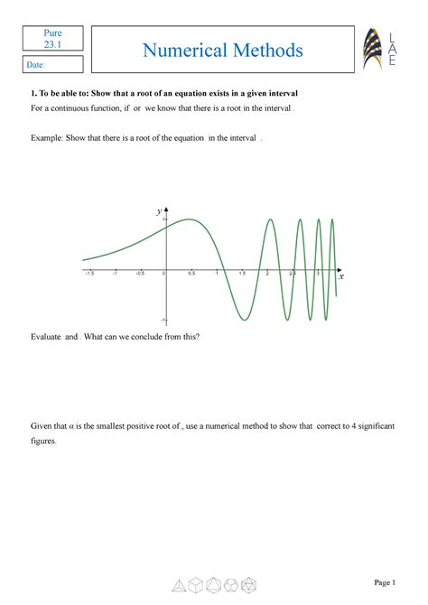 p23 1 numerical methods pure 23 numerical methods date 1 to be
