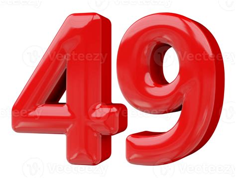 49 Number Red San Francisco 49ers 49 Faithful Stitched Red F U S E