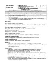 E CSE SEM Updated Internet Of Things Lecture Plan Docx Course Coordinator Course Code