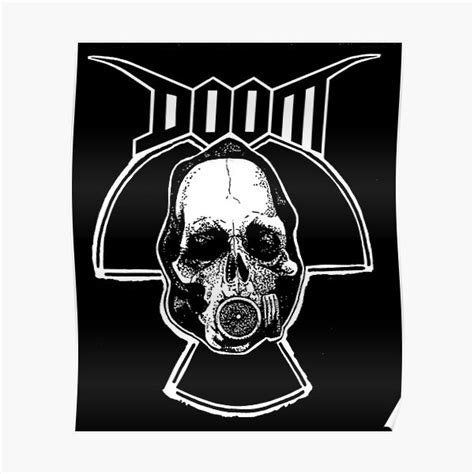 Doom Skull Poster For Sale By Muzifik Redbubble