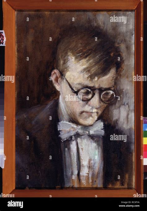 Portrait Of The Composer Dmitri Shostakovich 1906 1975 Museum State