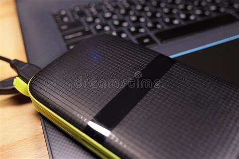 Portable Hdd Connected To A Laptop Data Sharing Concept Stock Image Portable Hdd Connected To A Laptop Data Sharing Concept Stock Image