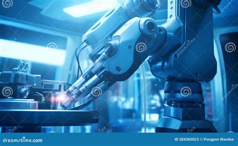 A Robotic Arm Performing Precision Surgery In A Hospital Operating Room Representing The