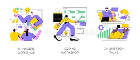 Employee Skills Training Abstract Concept Vector Illustrations Stock