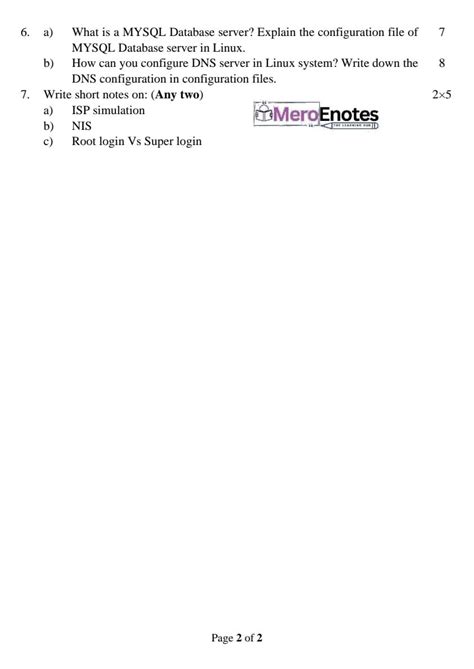 Pokhara University Pu Bca Linux Question Paper 7th Semester Mero Enotes