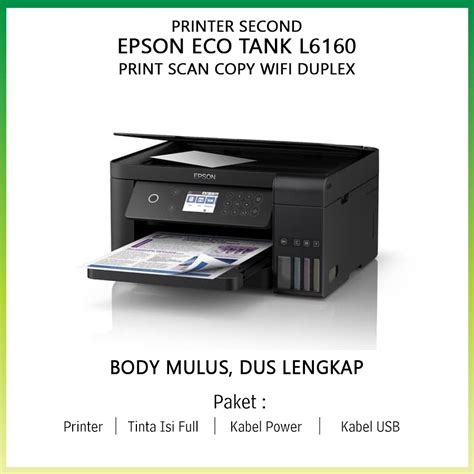 Jual Printer Second Epson Ink Tank L6160 Print Scan Copy Duplex Wi Fi