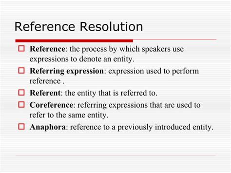 Anaphora Resolution Natural Language Processingppt