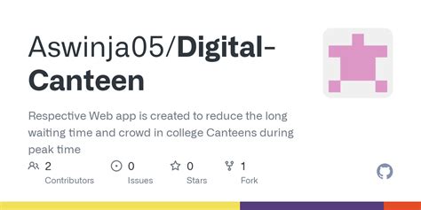 GitHub Aswinja Digital Canteen Respective Web App Is Created To Reduce The Long Waiting