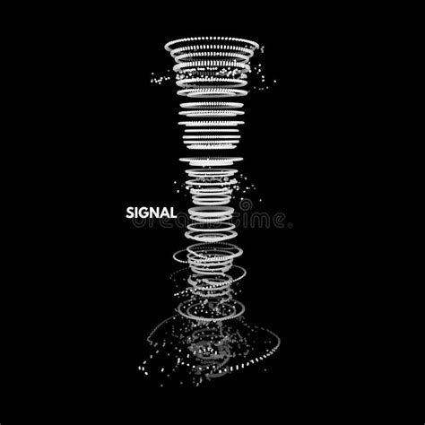 Array With Dynamic Particles 3d Technology Style Abstract Background Stock Vector