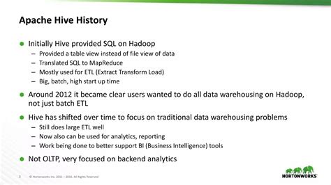 Apache Hive 20 Sql Speed Scale Ppt