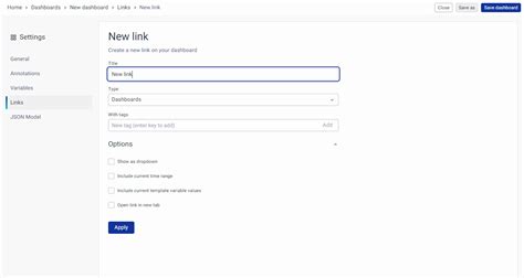 Dashboard Settings