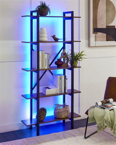 Bücherregal Mit 5 Fächern Darby 180 Cm Dunkelbraun