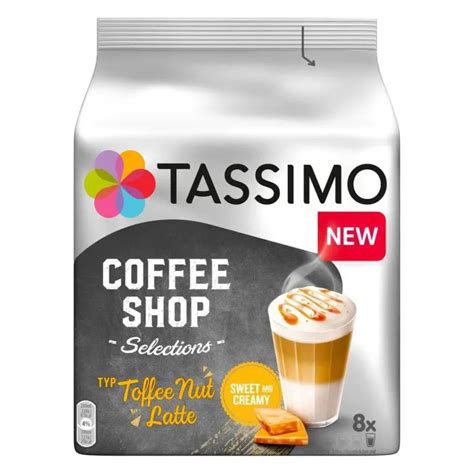 Cápsulas Tassimo Coffee Shop Toffee Nut Latte Originales Y Cremosas