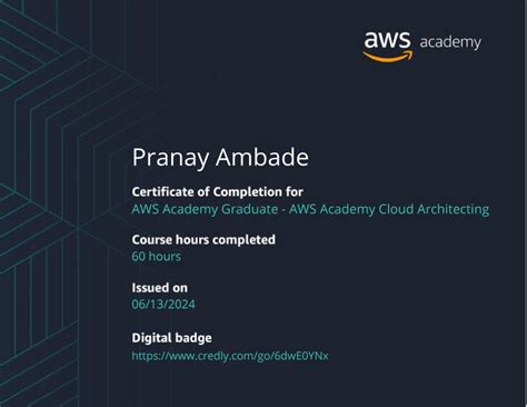 Pranay Ambade On Linkedin Aws Cloudcomputing Awscloud Continuouslearning Cloudarchitecture