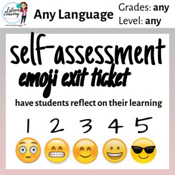 Emoji Exit Ticket By Esteem Learning TPT