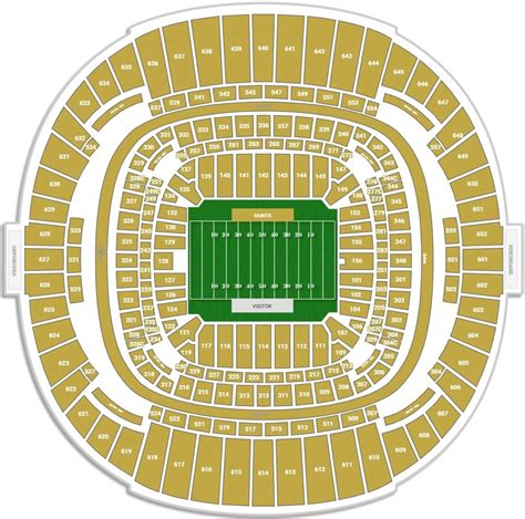 Caesars Superdome Seating Chart With Rows And Seat Numbers Tickets