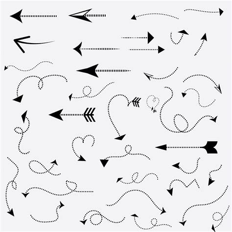 Premium Vector Set Arrow Icon Collection Different Arrows Sign Black Vector Arrows Vector
