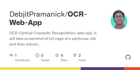 GitHub DebjitPramanick OCR Web App OCR Optical Character Recogniation Web App It Will Take