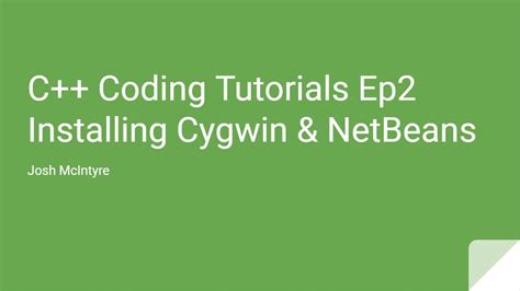 C Coding Tutorials 2 Installing Cygwin And Netbeans Youtube