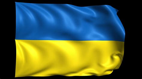 Ukraine Flag Weaving Animation 4k Ukrainian Flag Flying In The Sky