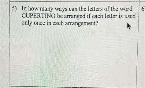 Solved Do The Following Problems Using Permutations A Chegg