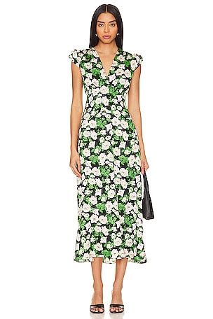 Green Floral Dresses Find Mini Midi And Maxi Styles By Luxury Brands