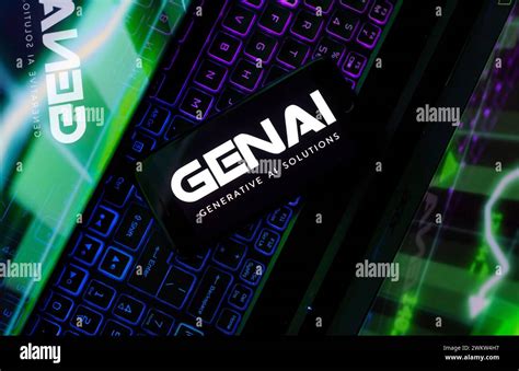 In This Photo Illustration The Genai Logo Is Seen Displayed On A