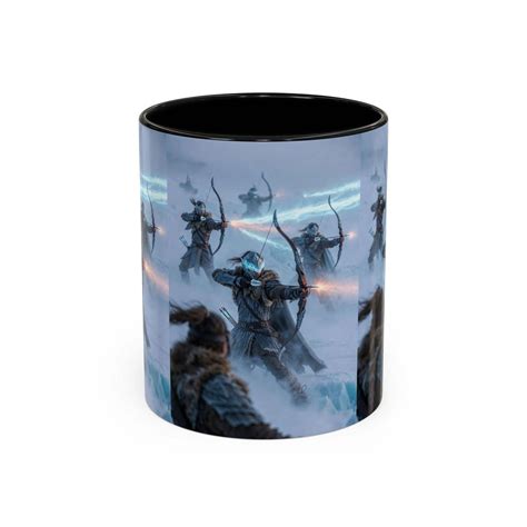 Fantasy Ice Archer Battle Scene Mug Accent Coffee Mug 11oz15oz Etsy