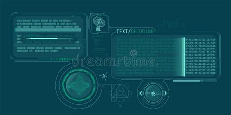 Decoding Satellite And Radio Telescope Data About An Object Stock Vector Illustration Of