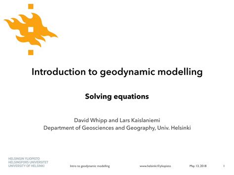 Pdf Introduction To Geodynamic Modelling Dokumentips