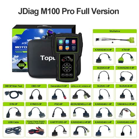 Jdiag M100 Pro Motorcycle Scanner Obd Function Diagnostic Tool D87 D88