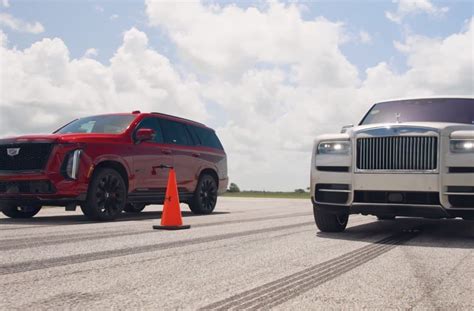 Cadillac Escalade V Races Rolls Royce Cullinan Video