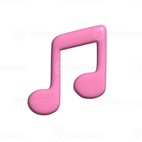 Música Icono Rosado 3d Hacer 22287314 Png