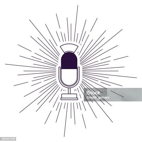햇살 뒷면에 레트로 마이크 포스터 복고풍 마이크 포스터 0명에 대한 스톡 벡터 아트 및 기타 이미지 0명 Live Event 고풍스런 Istock