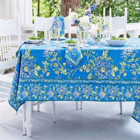 French Provencal Blue Garden Tablecloth Frenchgardenhouse