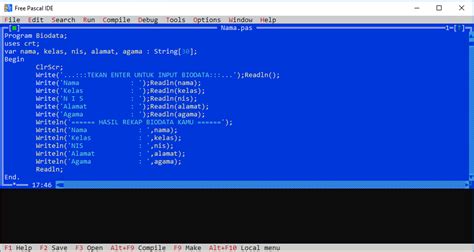 How To Make Program Biodata In Free Pascal Sa Belajar Sa Berbagi
